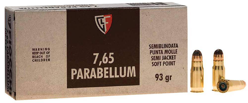 Fiocchi .30 Luger 93 GR Semi Jacketed Soft Point (SJSP) Ammo - 50rd Box ...