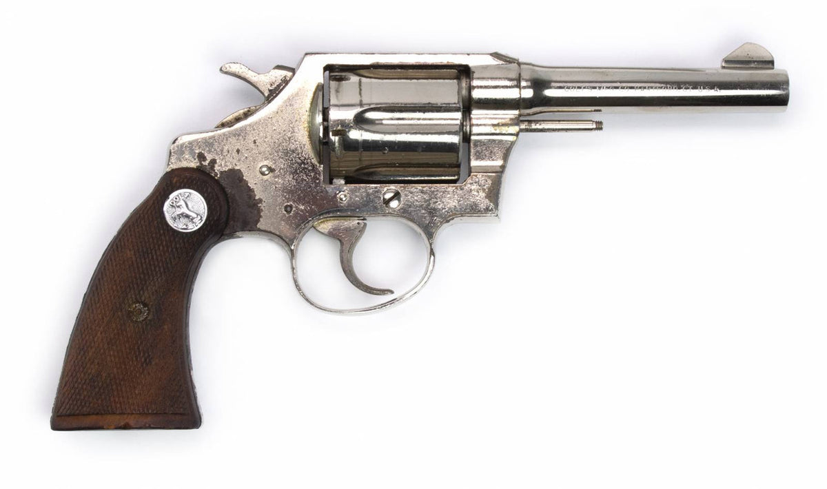 Colt Police Positive Revolver, .38 Special, 4" Barrel, Nickel ...